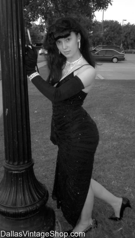 Ladies Vintage Glamour Prom Dresses - Dallas Vintage Clothing & Costume ...