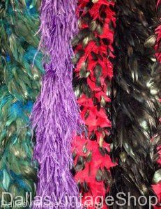 Feather Boas in all sizes and colors at Dallas Vintage Shop