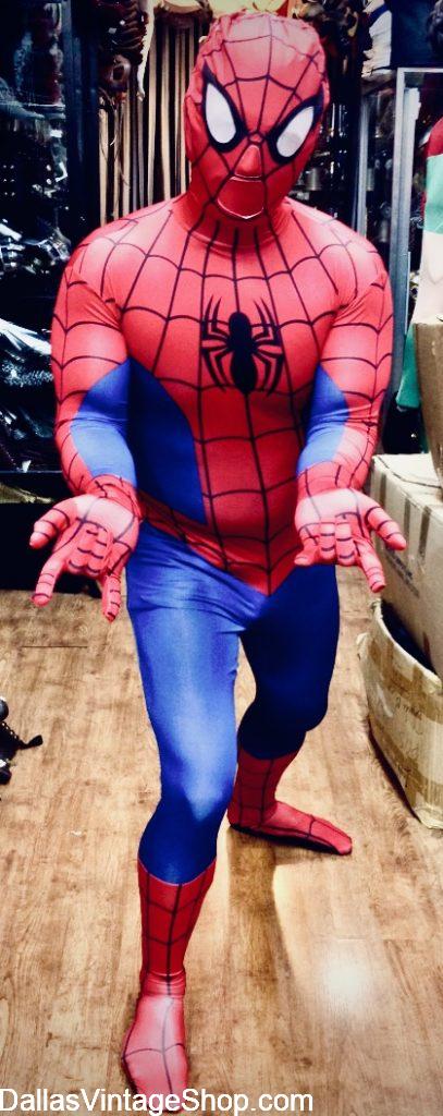SPIDER-MAN SUPERHERO Morph Suit Costume, Marvel Comics