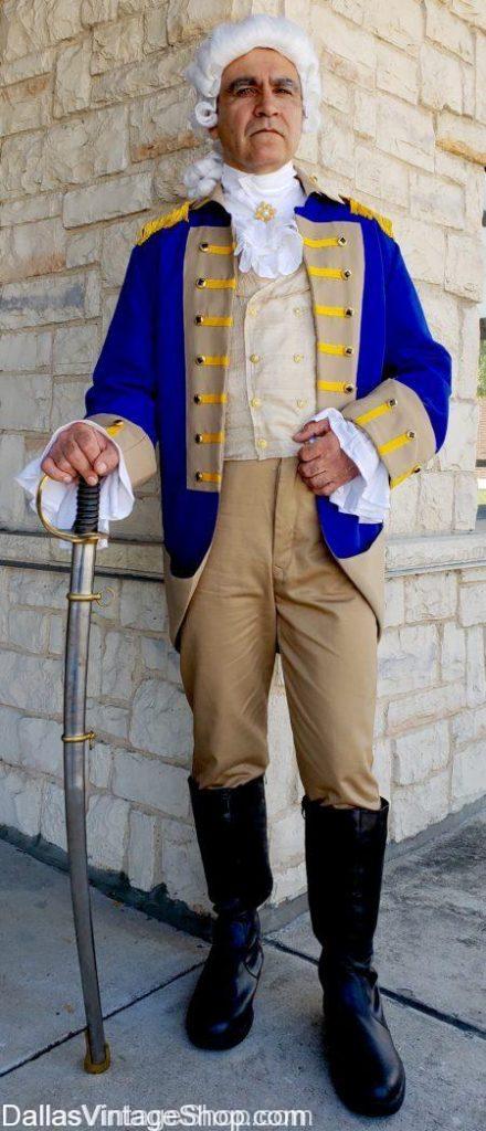 July 4th Celebration Costumes: George Washington Blue Uniform