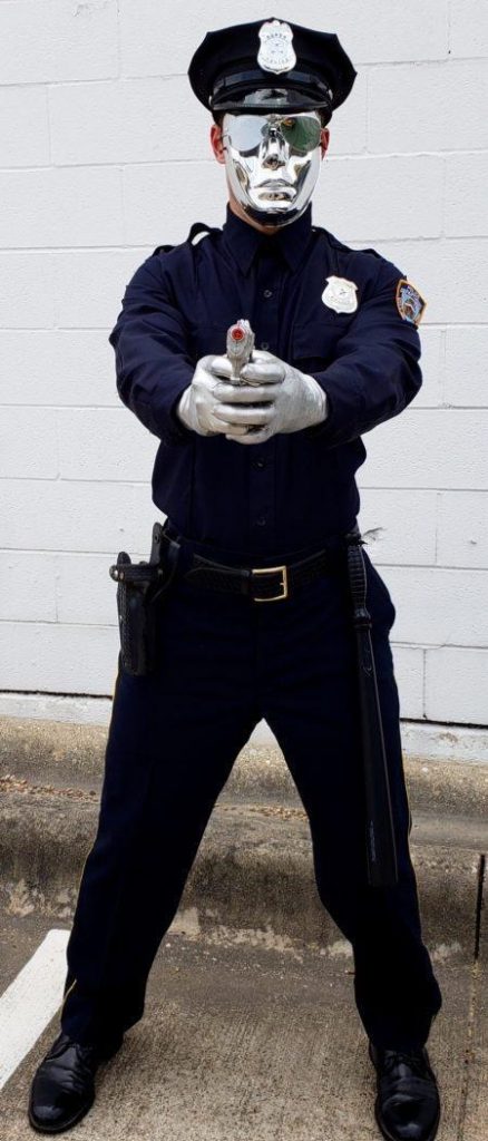 90's Killer Costumes: 90's Terminator Movie, Chrome Cop Outfit, Cop Outfit