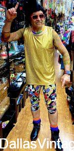 Rave Clothing Stores: RAVE DUDE, Shiny Gold Alligator Print Tank Top...